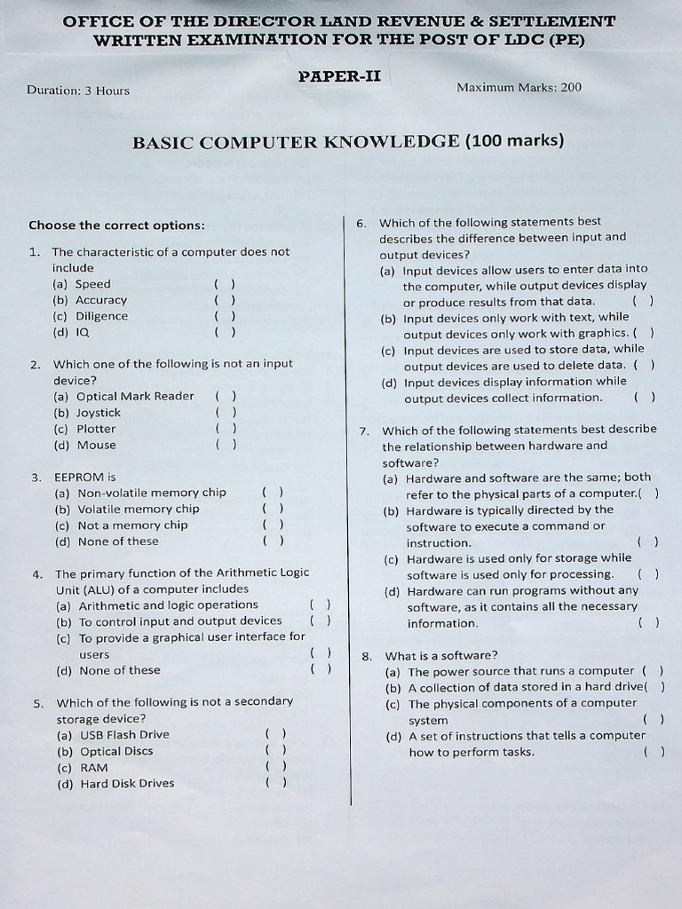 Exam Questions Paper 2 | PDF