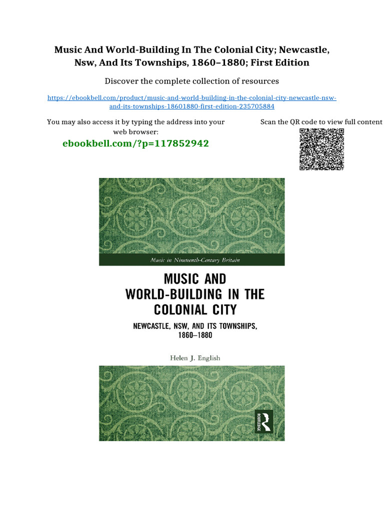 Music and World-Building in the Colonial City; Newcastle, NSW, and its ...