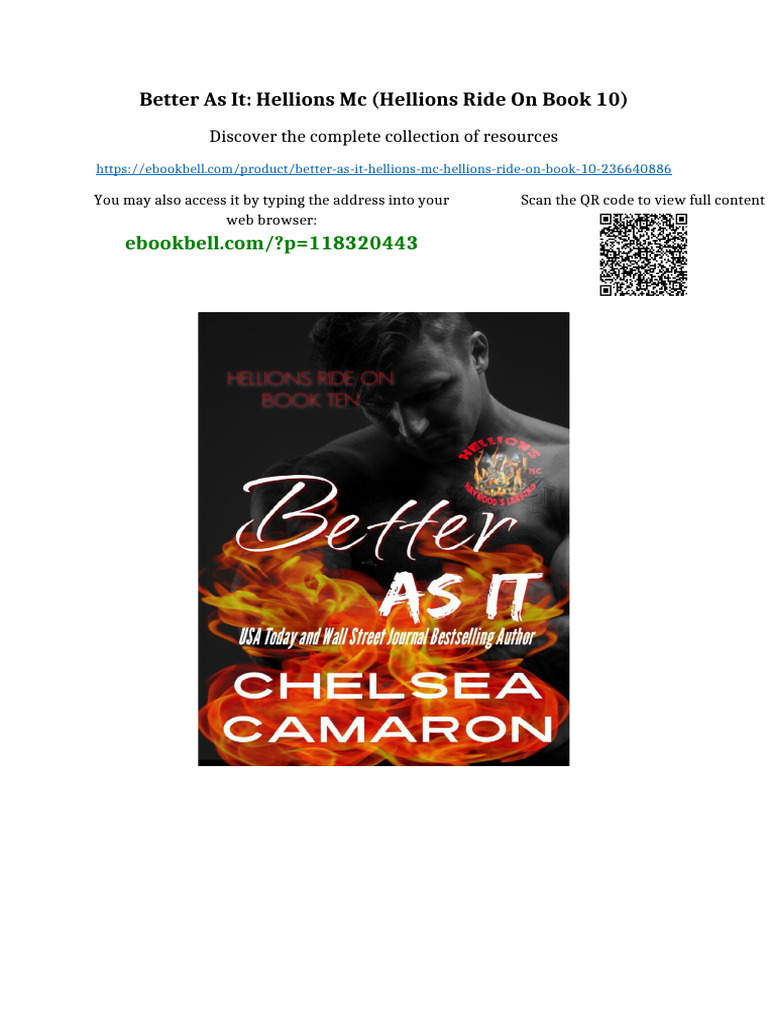 Better As It: Hellions MC (Hellions Ride On Book 10) Newest Edition ...
