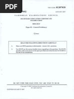 May June CSEC Biology Paper 2 - 2025 | PDF