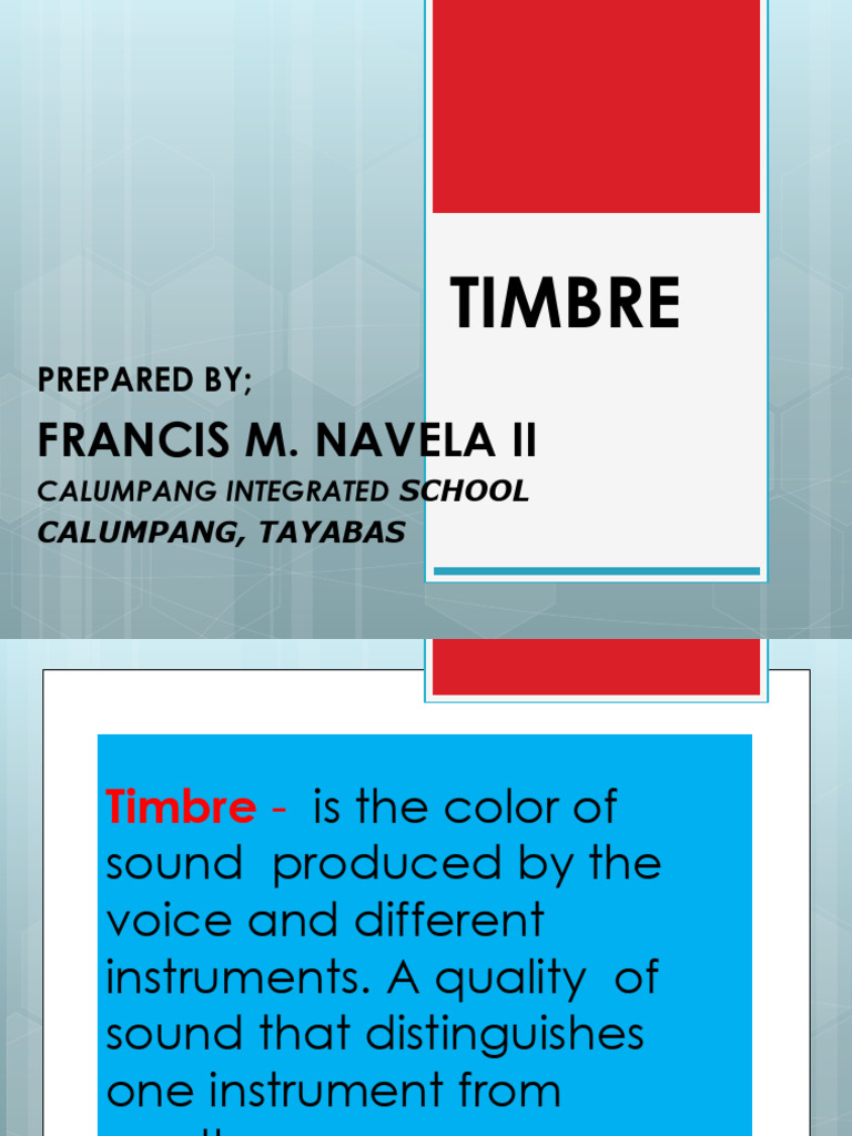 MAPEH 6 MUSIC PPT Q4 - Timbre | PDF | Musical Instruments | Orchestras
