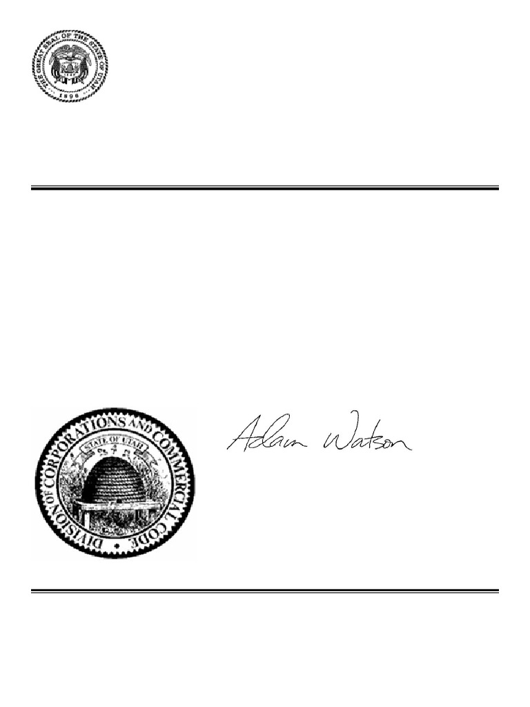 Certificate of Existence | PDF