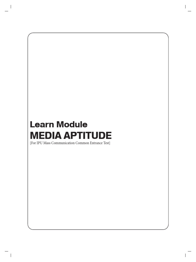 Media Aptitude | PDF | Communication | Television