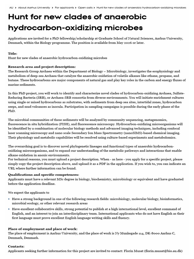 Hunt for New Clades of Anaerobic Hydrocarbon-oxidizing Microbes | PDF ...