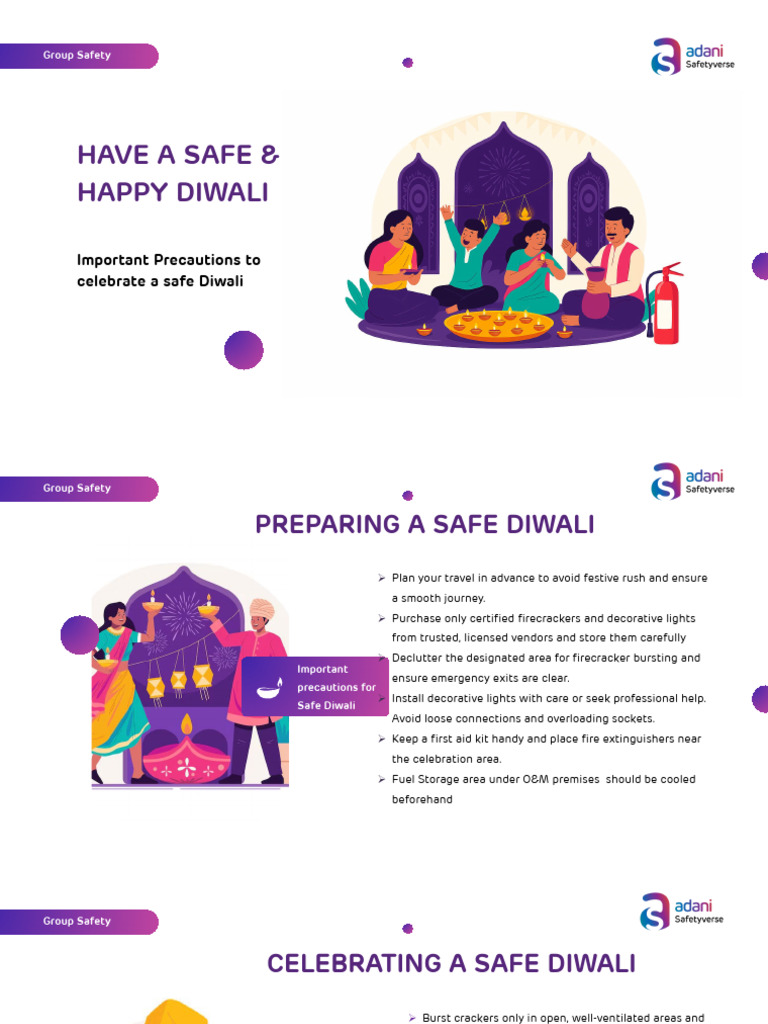 AEL Group Safety Self Care Messages Safe Diwali Oct25 | PDF | Candle
