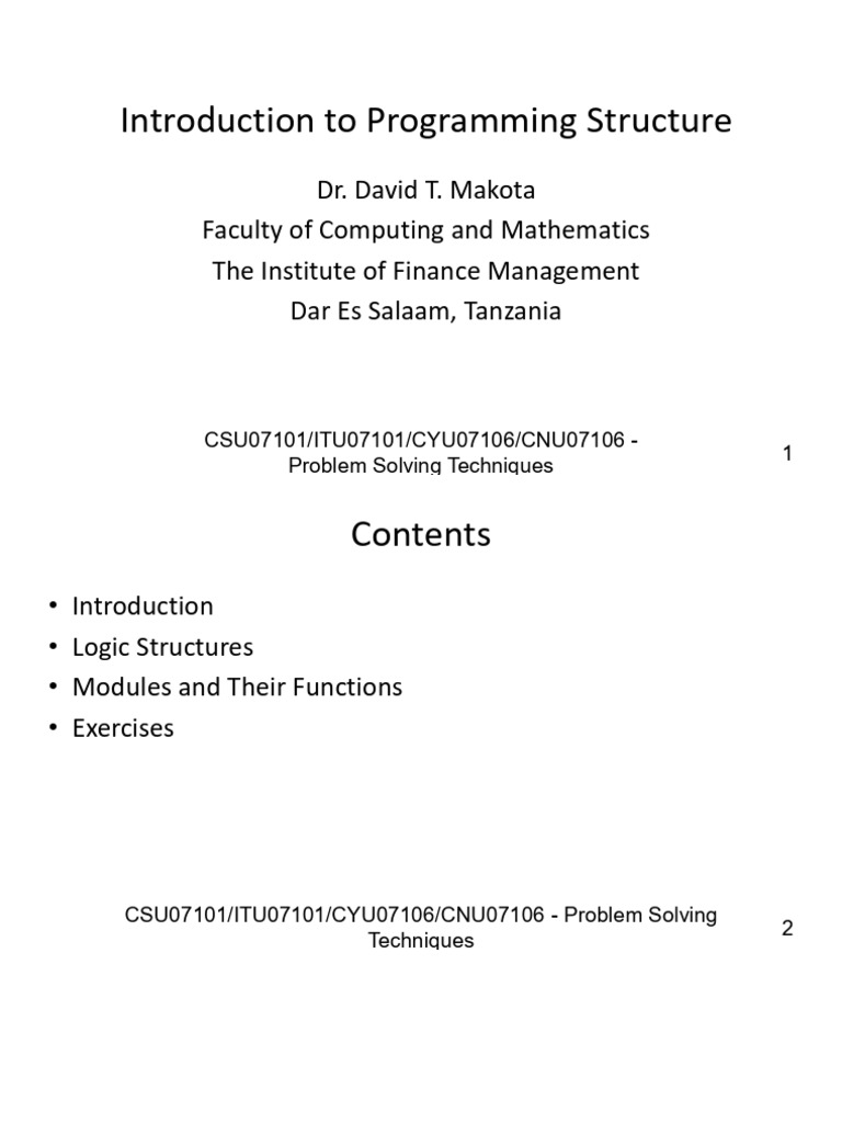 5 Programming Structure | PDF | Computer Program | Programming