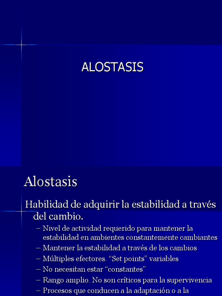 Alostasis | Descargar gratis PDF | Homeostasis | Estrés (biología)