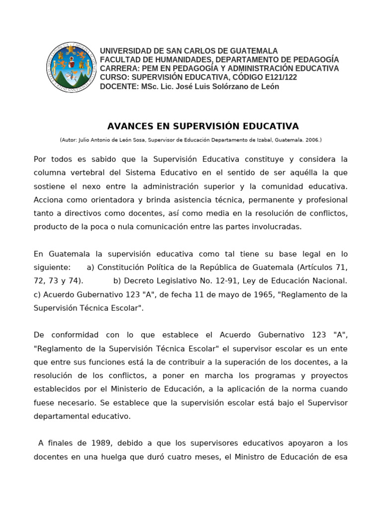 FOLLETO 3 Avances de la Supervisión Educativa - (1) | PDF | Evaluación ...