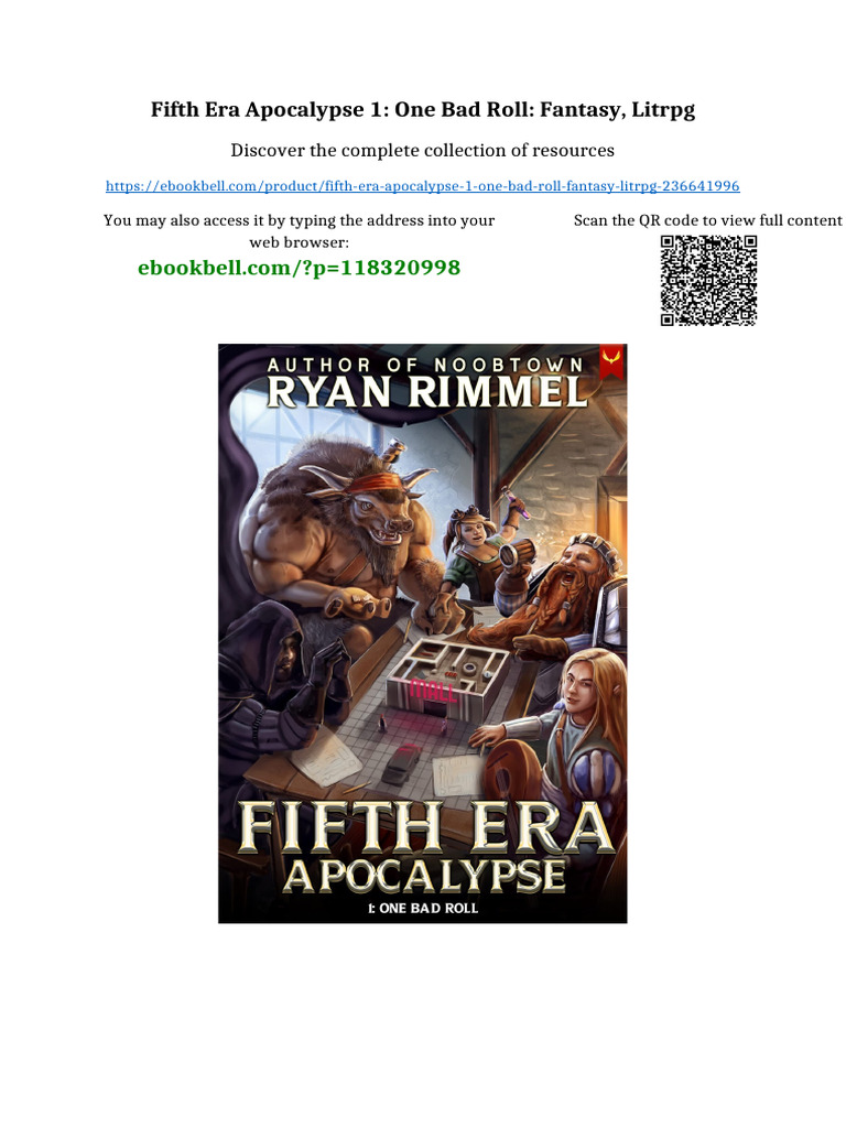 Fifth Era Apocalypse 1: One Bad Roll: Fantasy, LitRPG all chapters ...