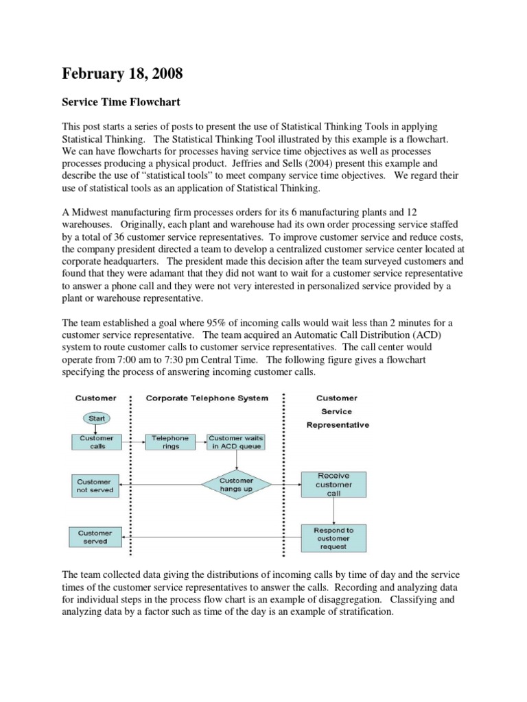 Service Time Flowchart | PDF | Business | Manufacturing And Engineering