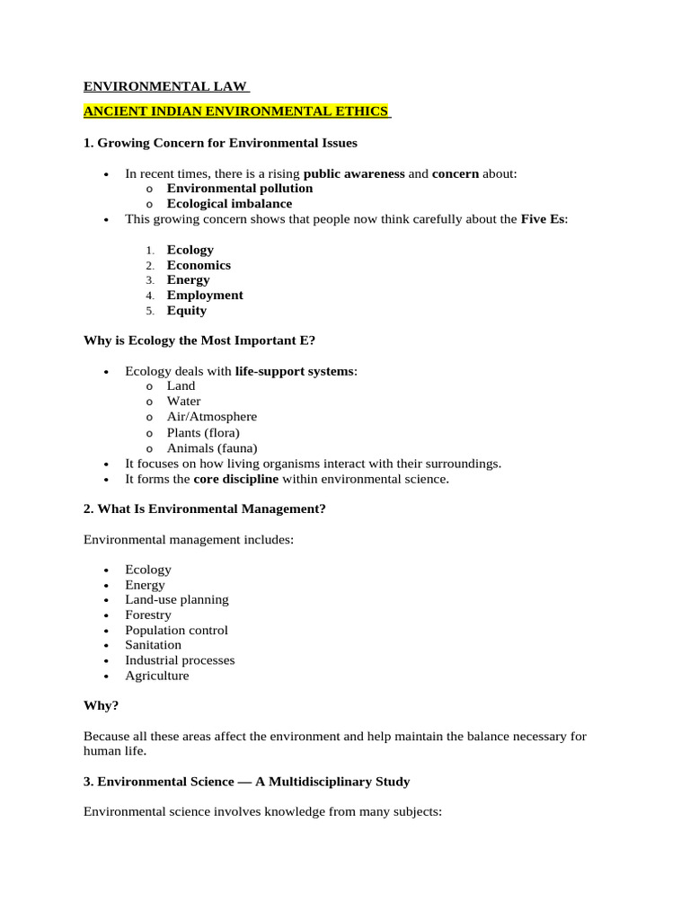 Environmental Law | PDF | Ahimsa | Air Pollution