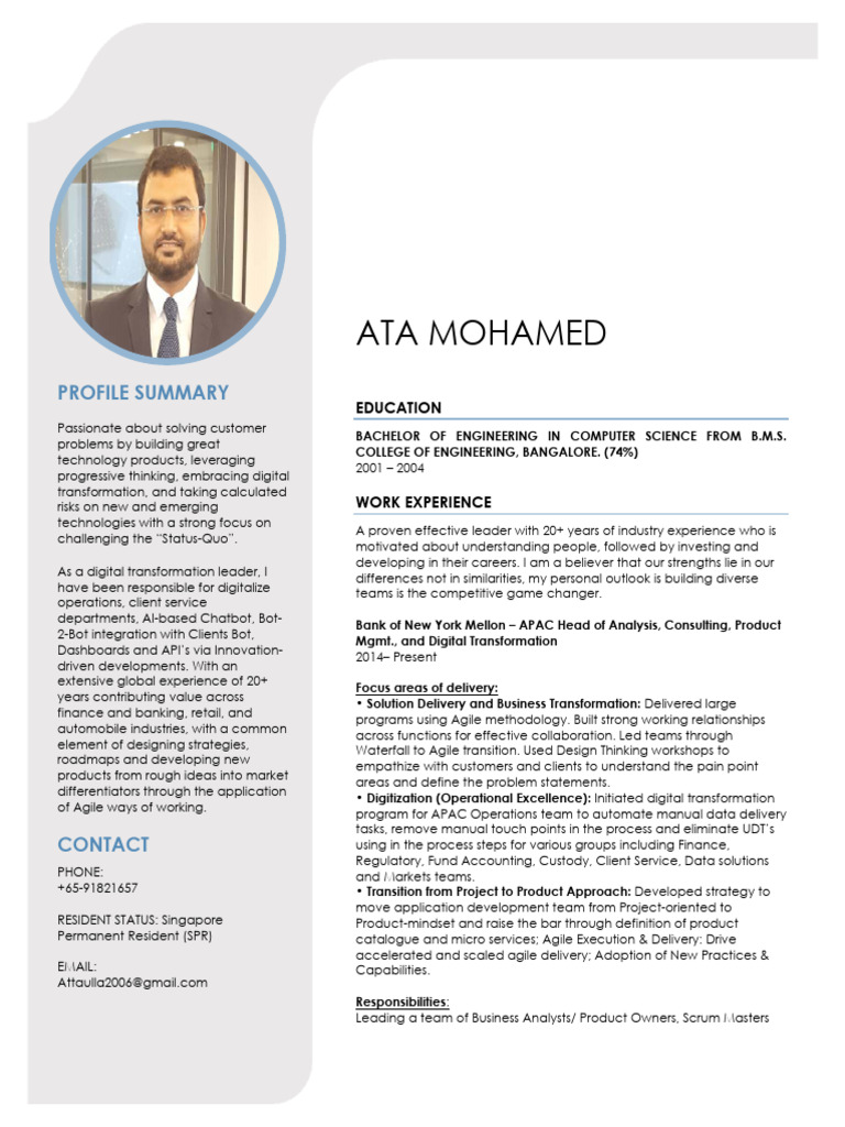 Ata-CV-DT - New Fin | PDF | Agile Software Development | Analytics