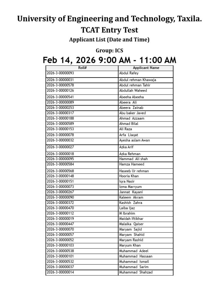 TCAT 2026 Day 01 14 02 2026 | PDF