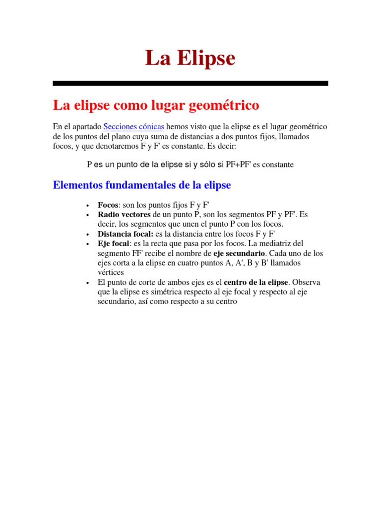 La Elipse (Tierra) | Unidad Astronómica | Elipse