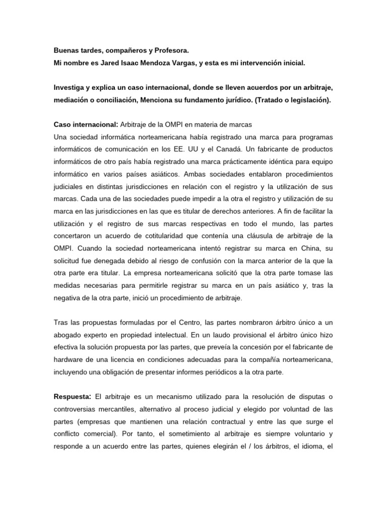 Medios Alternos de Solucion de Controvercias - Foro 2 | PDF | Arbitraje ...
