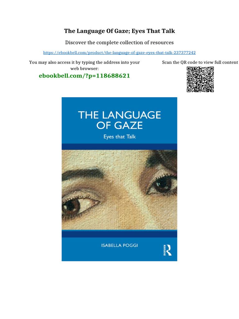 The Language of Gaze Eyes That Talk Full | PDF | Ornithology | Birdwatching