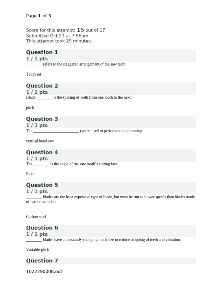 Section 3 Unit 4 Saws and Cutoff Machines | PDF