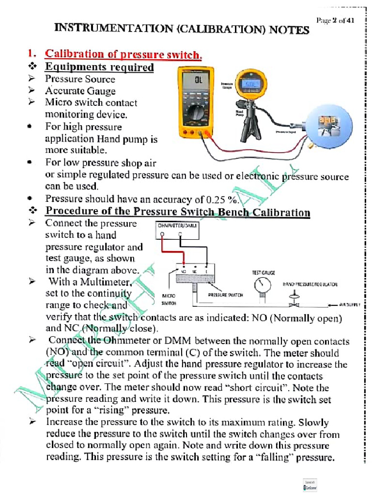Calibration Procedures of Instruments | PDF