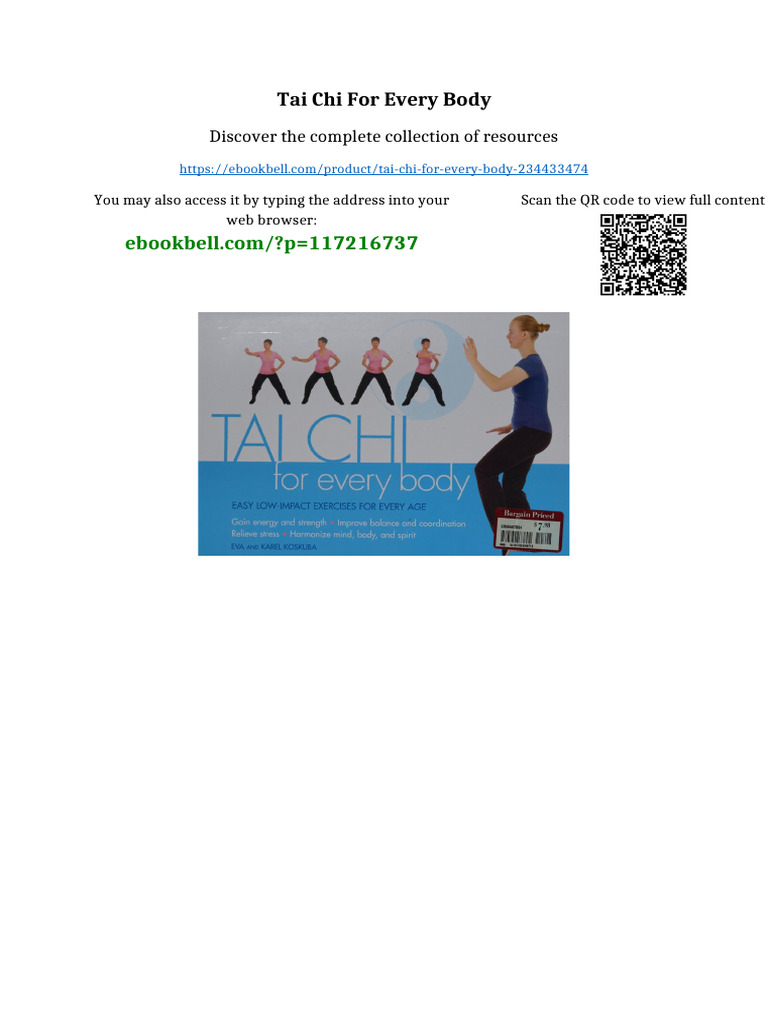 TAI CHI For Every Body Digital Download | PDF | Anger