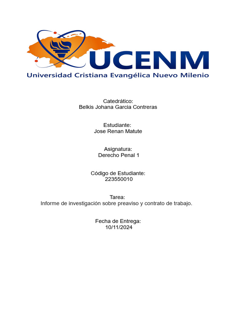 Jose Matute 223550010tarea24 | PDF | Derecho laboral | Empleo