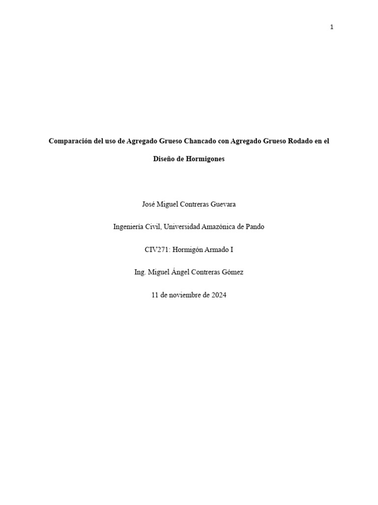 Comparación del uso de Agregado Grueso Chancado con Agregado Grueso ...
