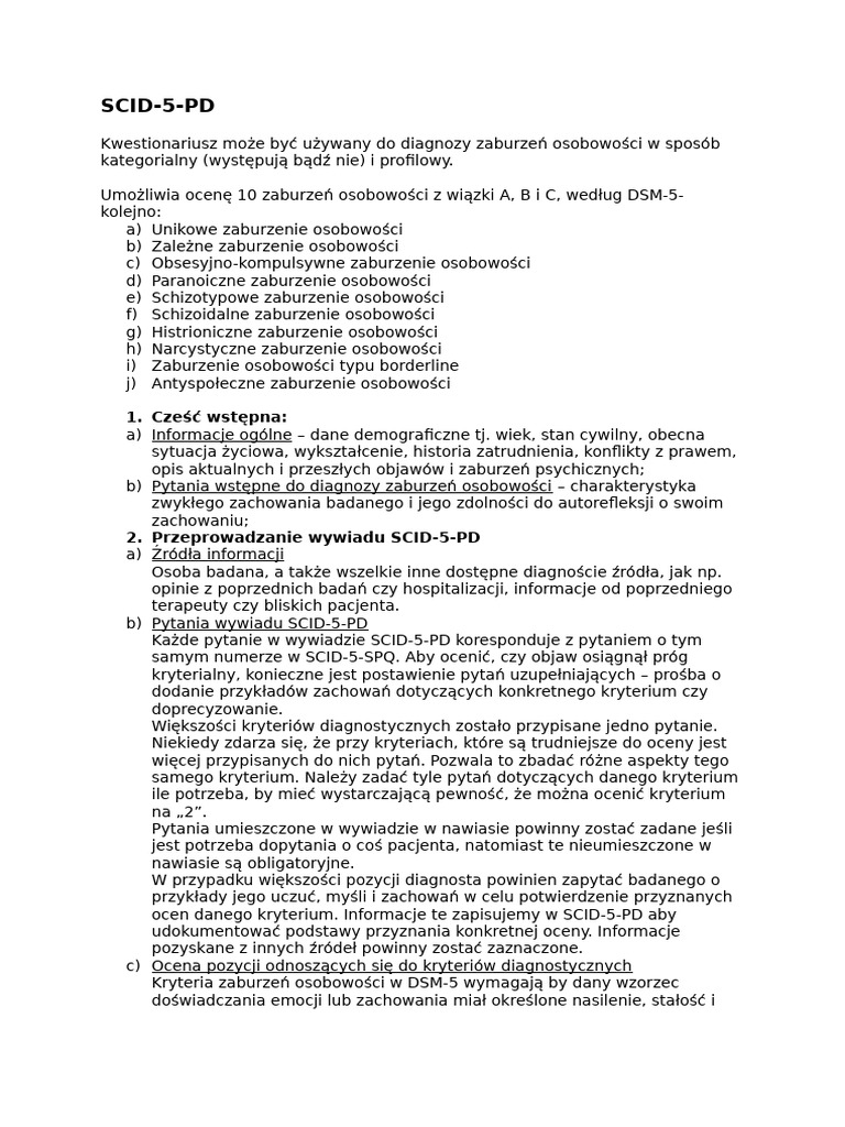 SCID 5 Notatki | PDF