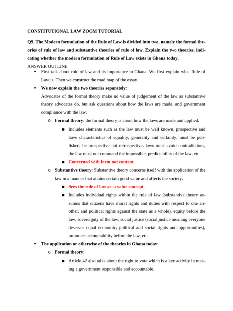 Con Law_tutorial 2 | PDF | Judicial Review | Rule Of Law