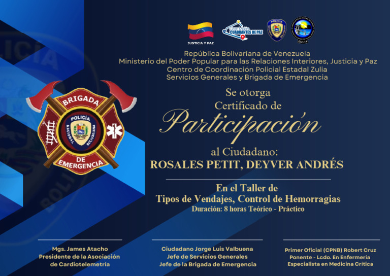 Copia de Certificado de Reconocimiento Moderno Dinámico Elegante Azul ...