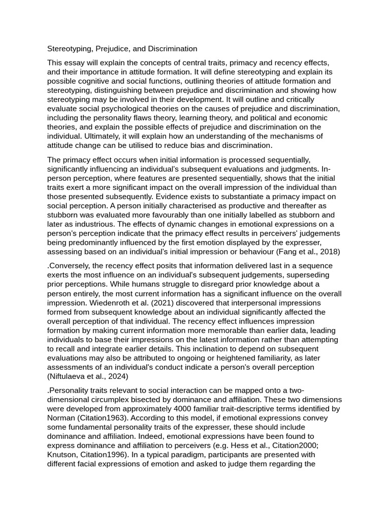 Stereotyping 1 | PDF | Stereotypes | Prejudices