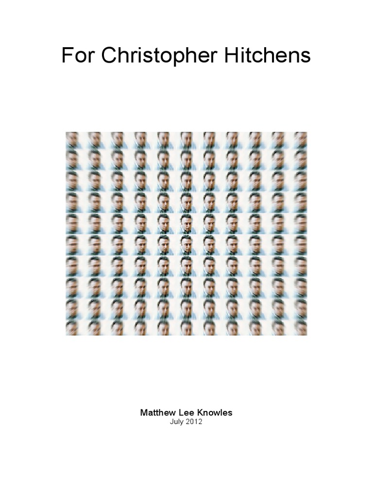 Hitchens Memoir: Capitalized Word List | PDF