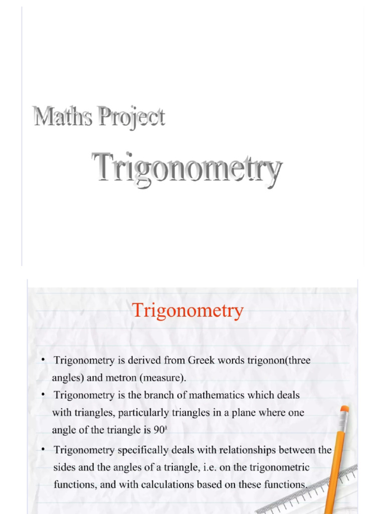 Trigonometry Project | PDF