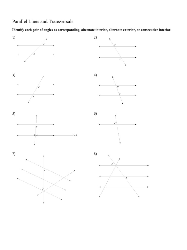 Parallel Lines and Transversals | PDF | Elementary Geometry | Euclidean ...