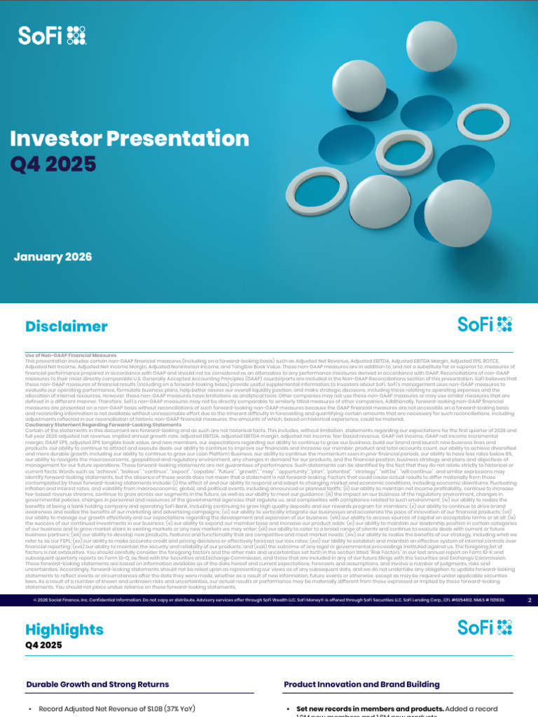 2025 Q4 Investor Presentation vFINAL | PDF | Earnings Per Share | Loans