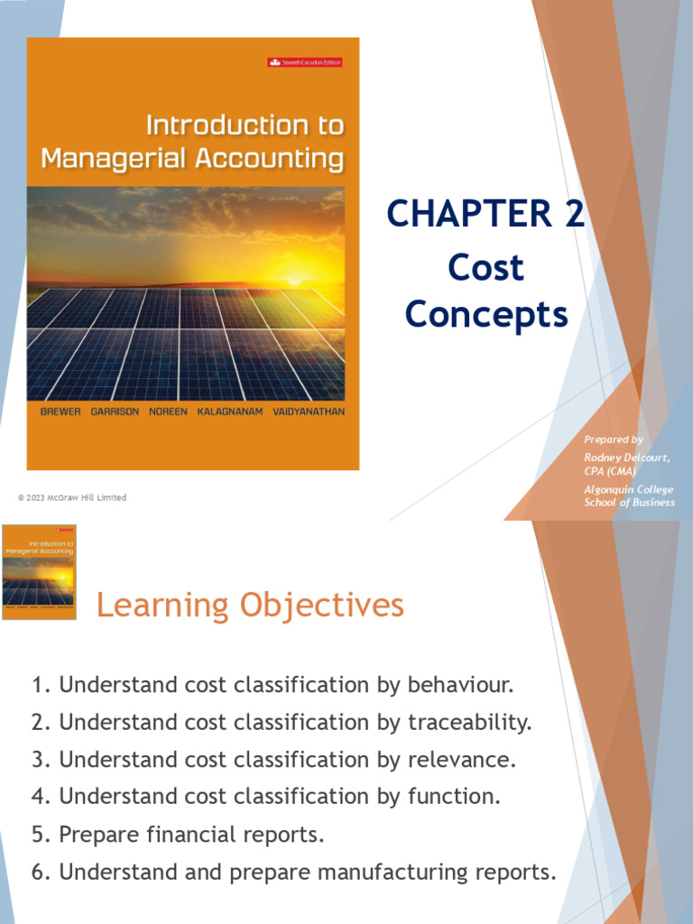 Introduction To Managerial Accounting - Chapter 2 | PDF | Cost Of Goods ...