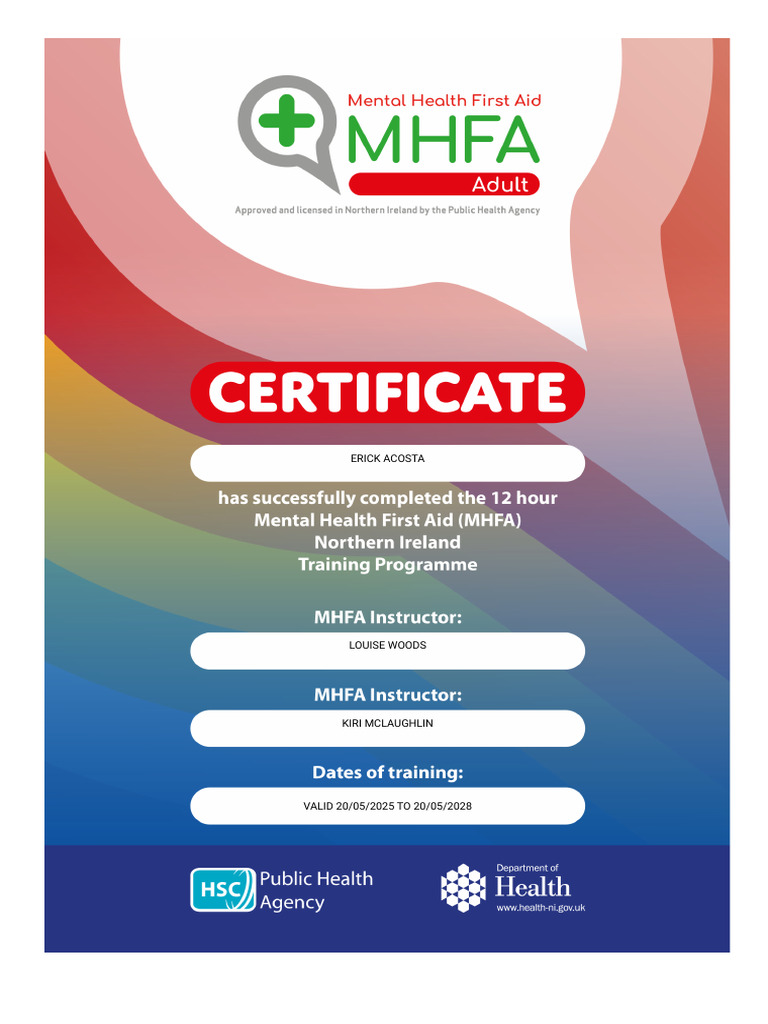MHFA Certification | PDF