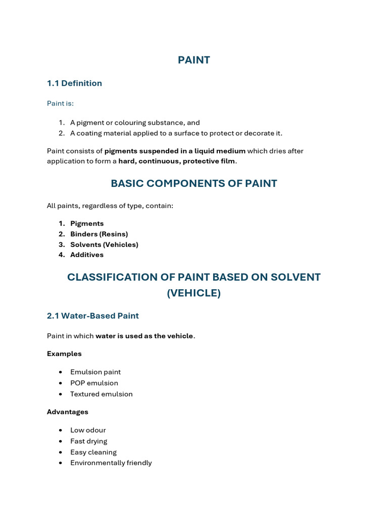 Paint Production Complete Note Compiled by Ejima | PDF | Paint | Varnish