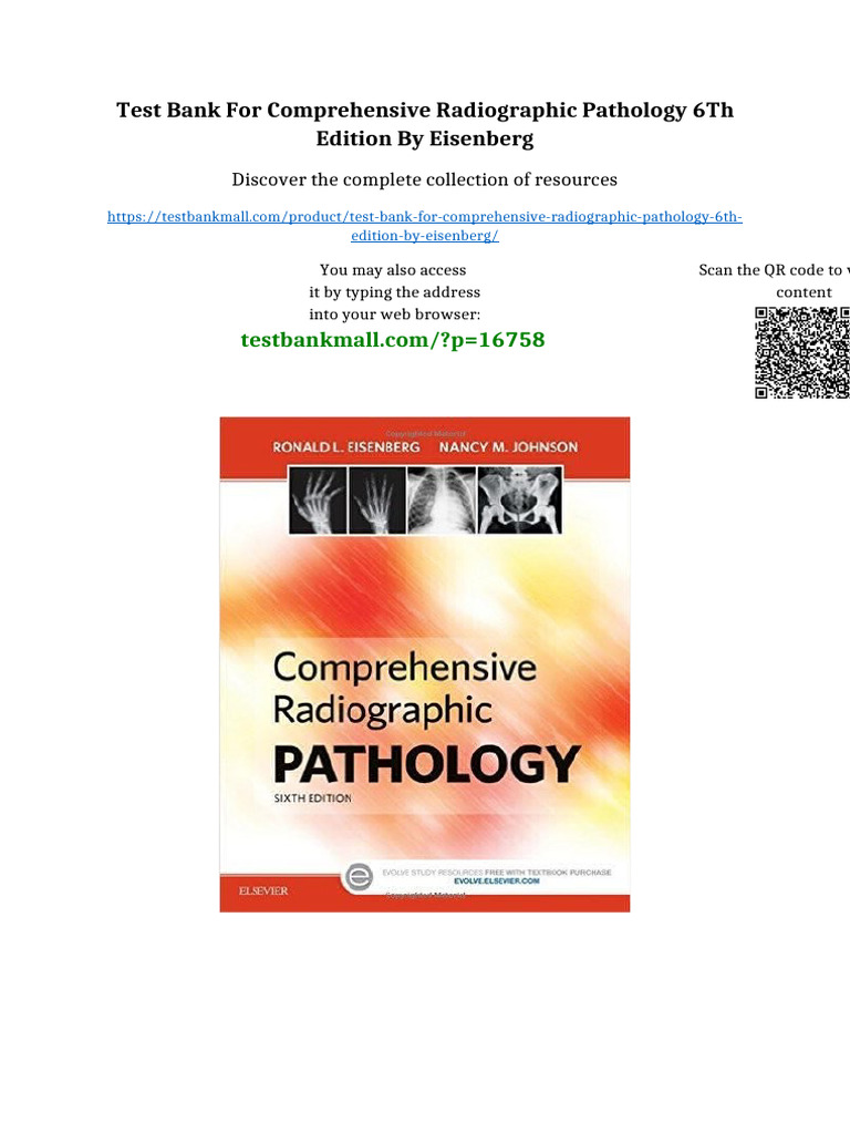 Test Bank for Comprehensive Radiographic Pathology 6th Edition by ...