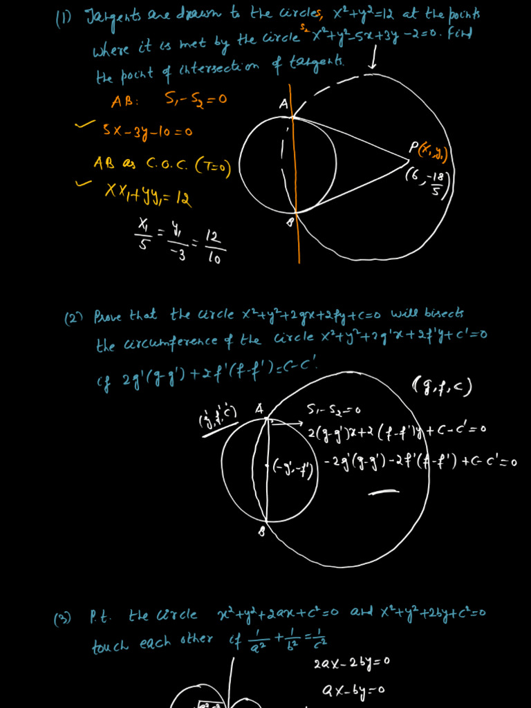 Circle _ L-10 (Class Notes) _ Radical Axis, Radical Centre and ...