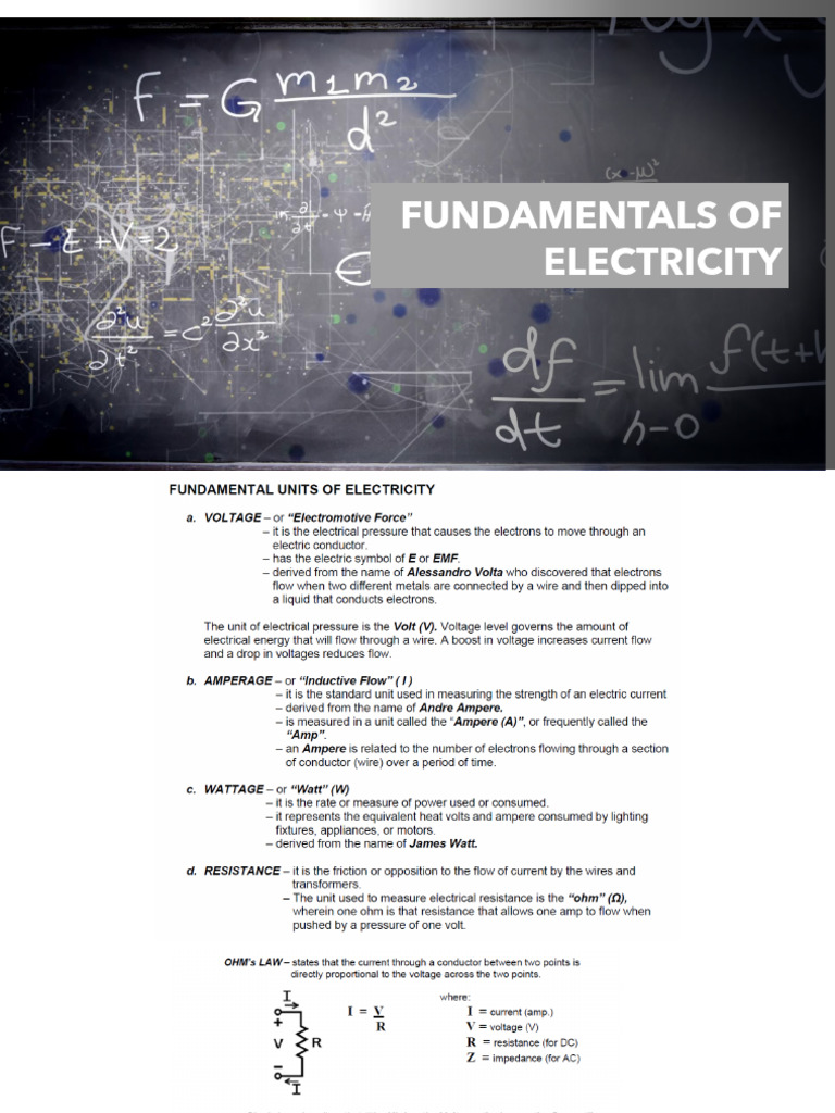 Module 2a Fundamentals of Electricity | PDF