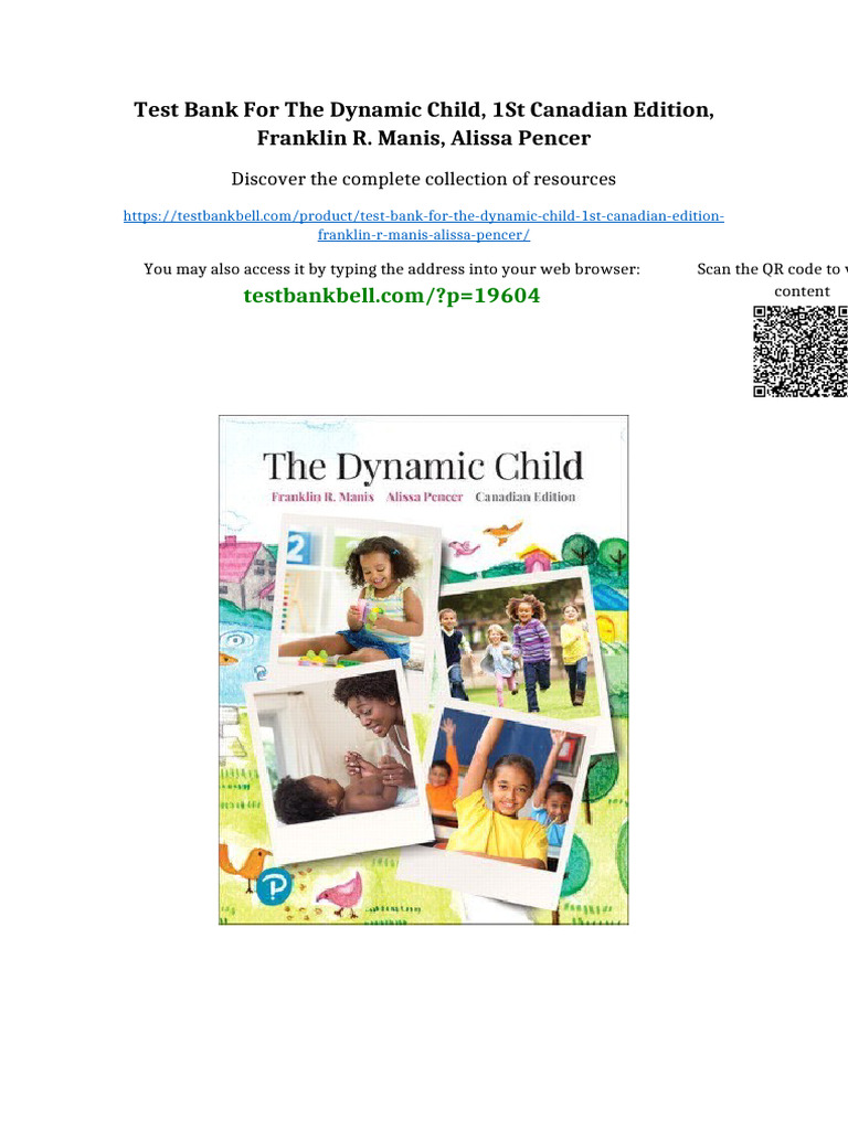 Test Bank for The Dynamic Child, 1st Canadian Edition, Franklin R ...