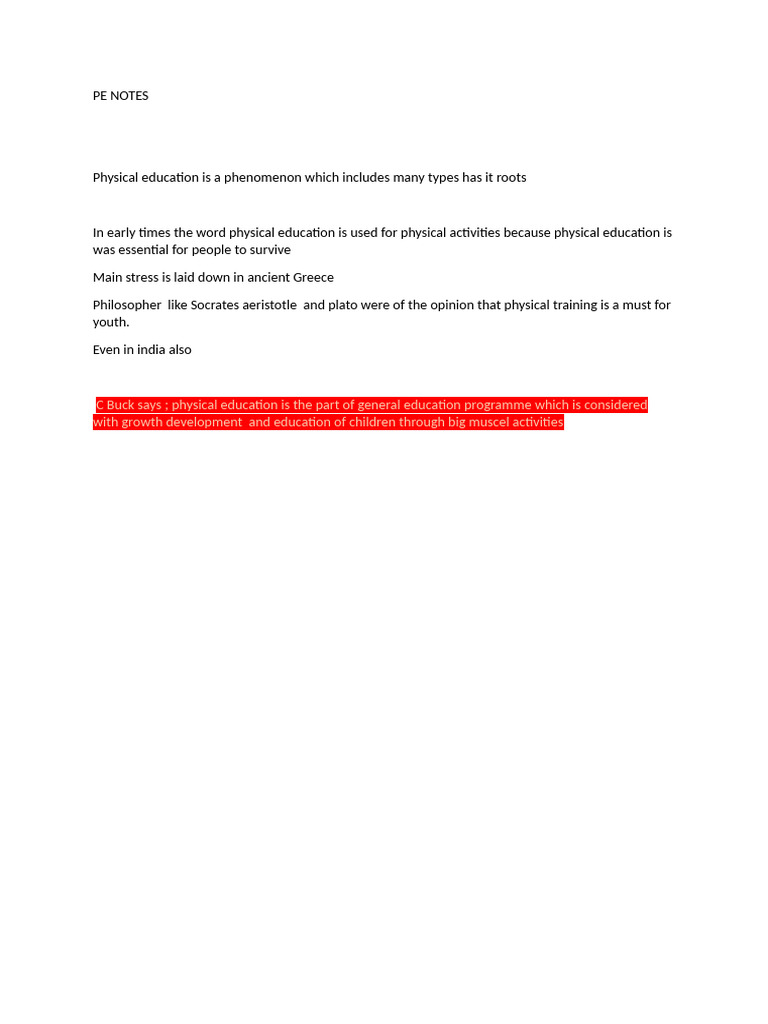 PE NOTES | PDF