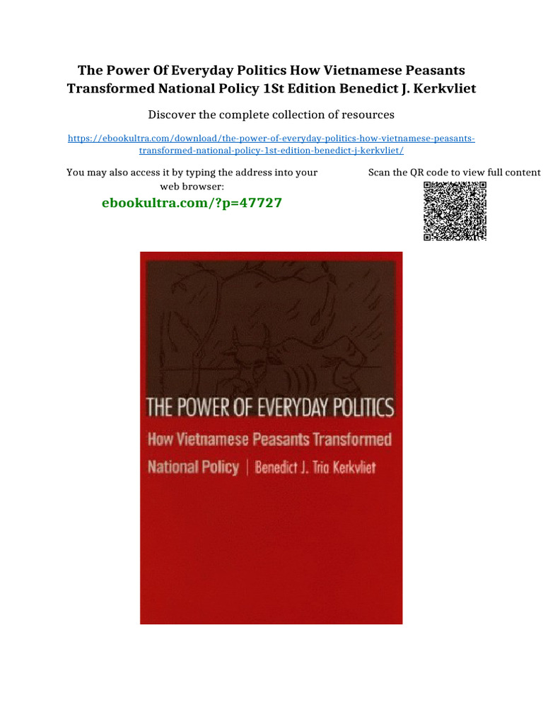 The Power of Everyday Politics How Vietnamese Peasants Transformed ...