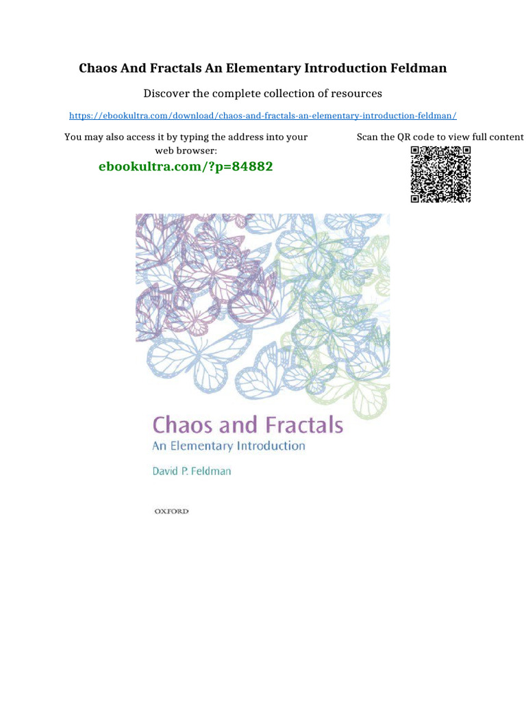 Chaos and fractals an elementary introduction Feldman full digital ...