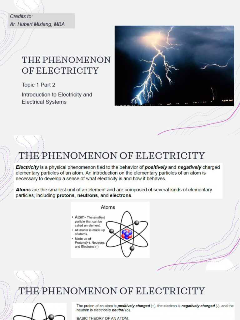 Topic 1 The Phenomenon of Electricity Part 2 | PDF