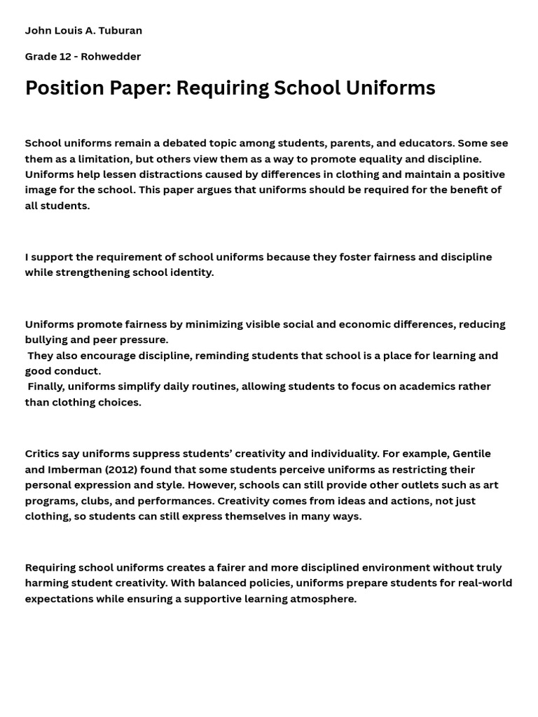 Position Paper | PDF
