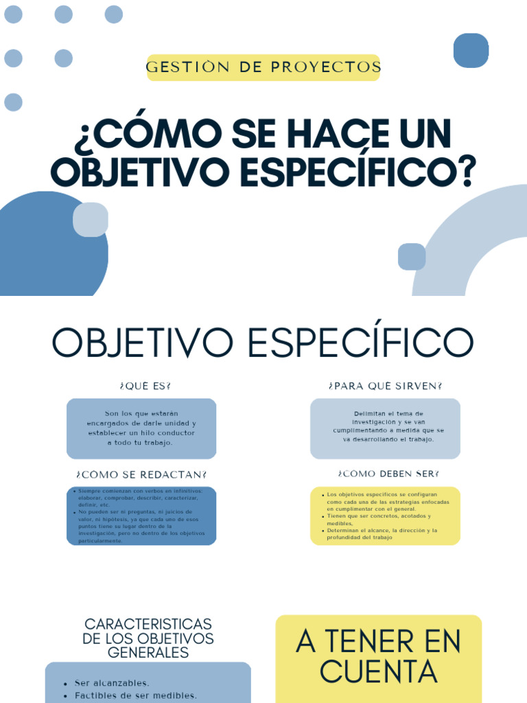 ¿Cómo se hace un objetivo específico | PDF | Ciencias Sociales ...