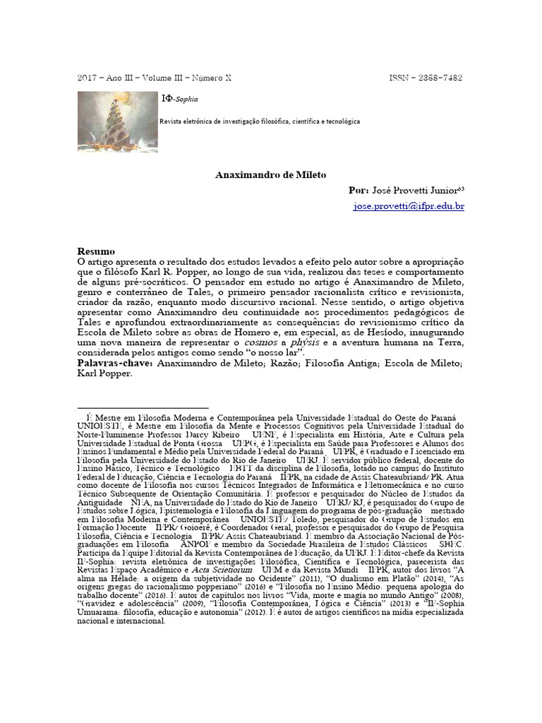 Anaximandro de Mileto | PDF | Mitologia grega | Science