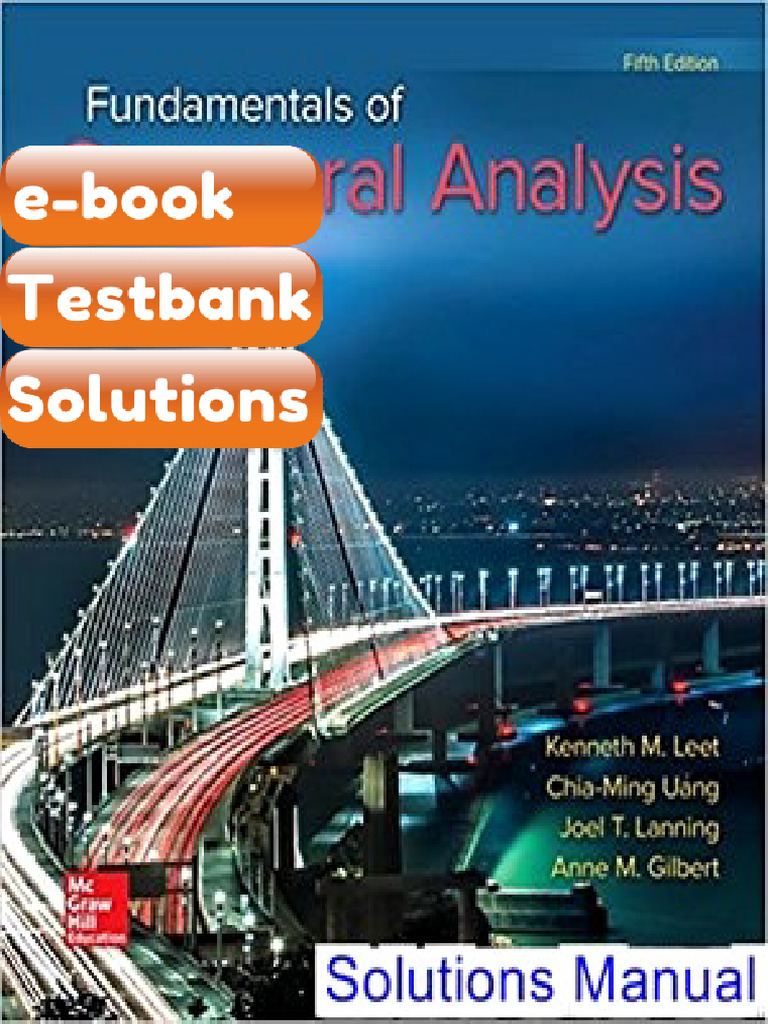 Fundamentals of Structural Analysis 5th Edition Leet Testbank & Ebook ...