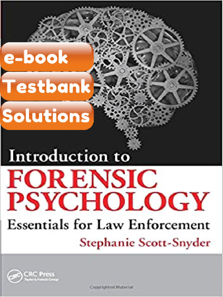Introduction to Forensic Psychology Essentials for Law Enforcement 1st ...