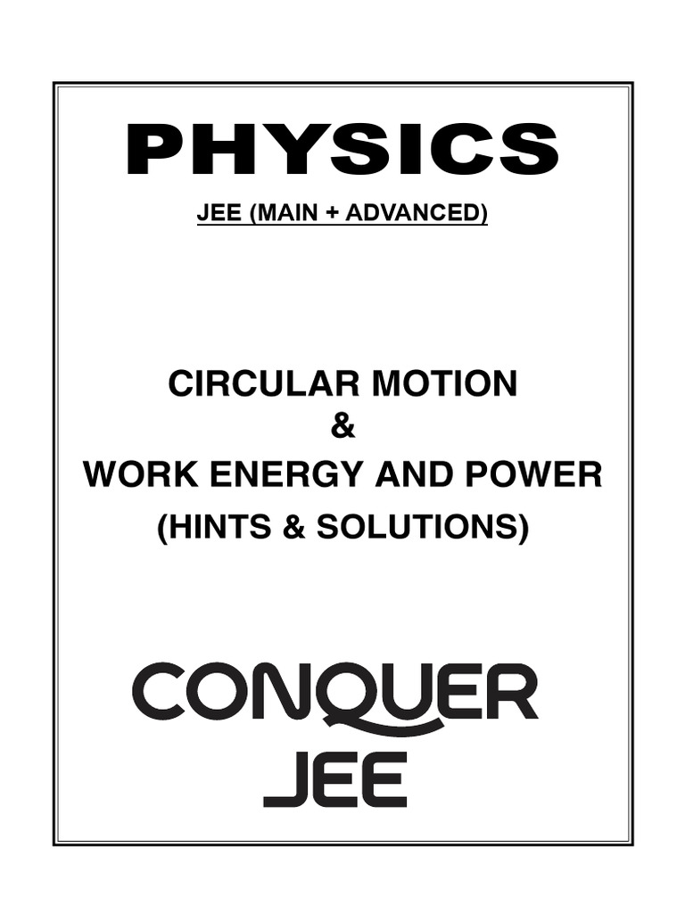 Circular Motion & WEP HINT & SOL | PDF | Mechanical Engineering ...